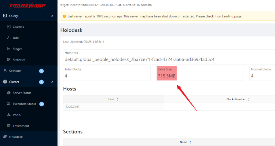 星环数据库Inceptor/ArgoDB如何查看表占用空间的大小 - 星环开发者社区